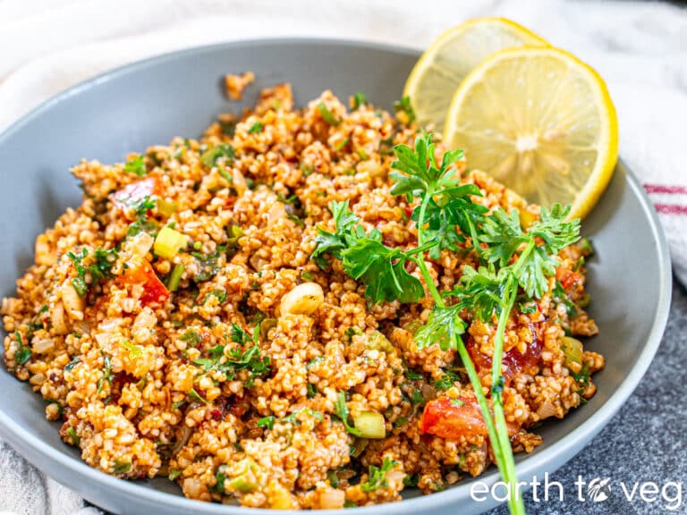Instant Pot Kısır (Spicy Turkish Bulgur Salad) - Earth to Veg