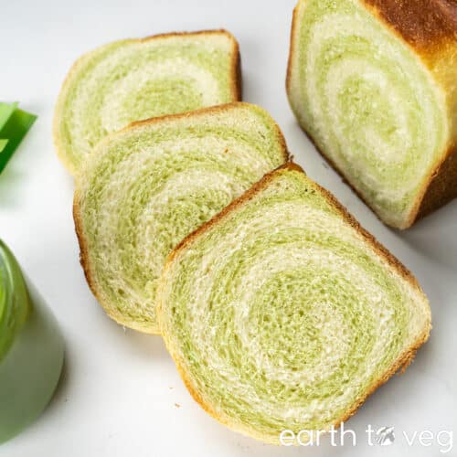 Vegan Pandan Bread with Coconut Cream - Earth to Veg