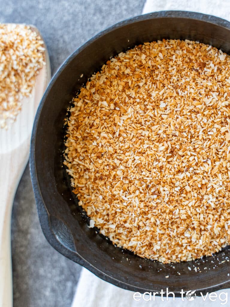Skillet Toasted Coconut (Shredded or Flaked) - Earth to Veg