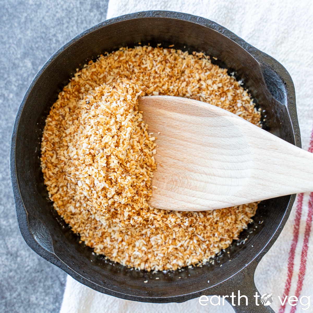 Skillet Toasted Coconut (Shredded or Flaked) - Earth to Veg