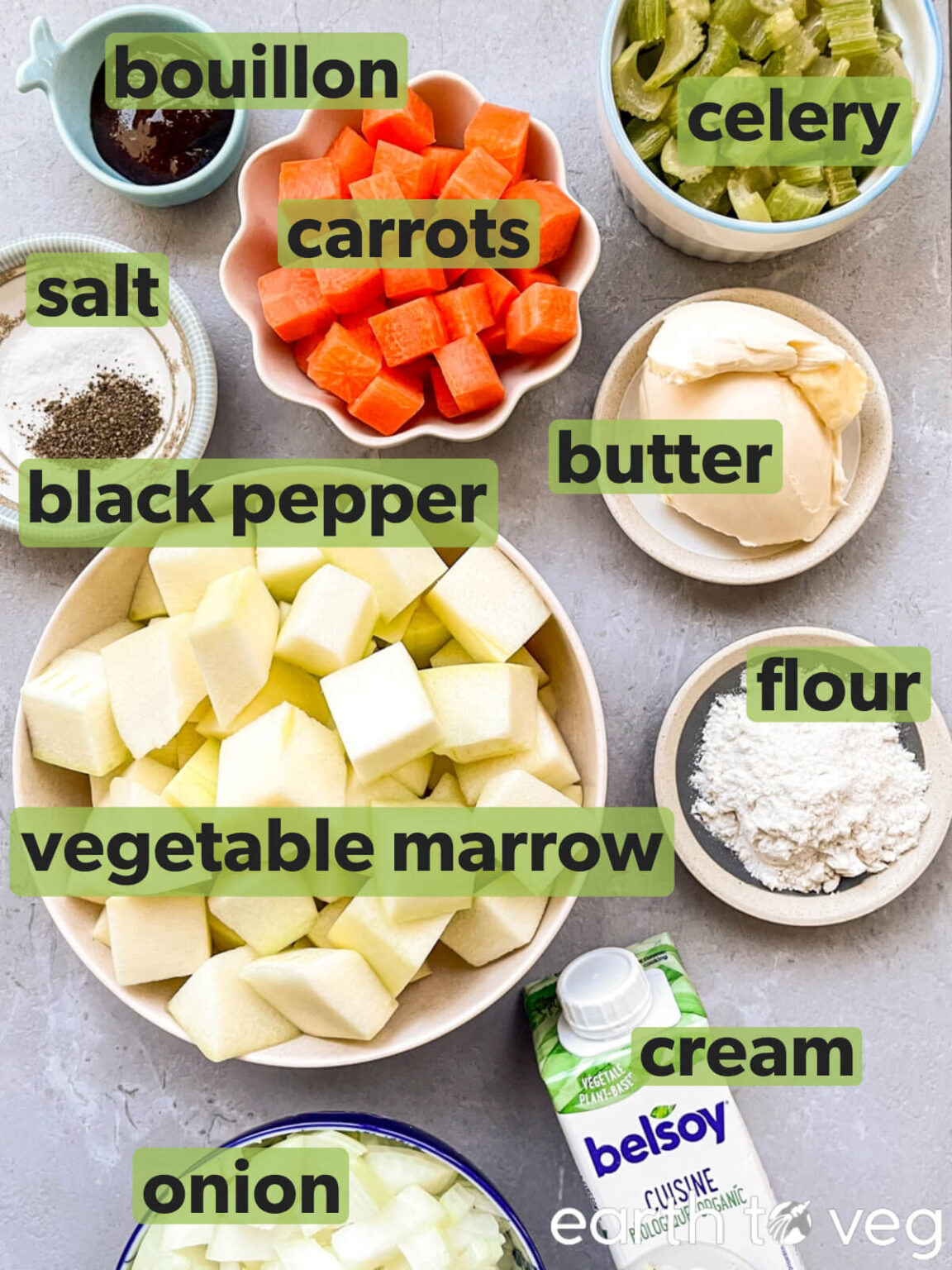 Vegetable Marrow Soup - Earth to Veg