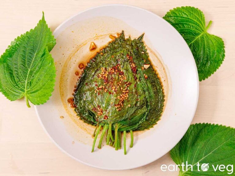 Kkaennip Jjim (Korean Perilla Leaves Recipe) - Earth to Veg